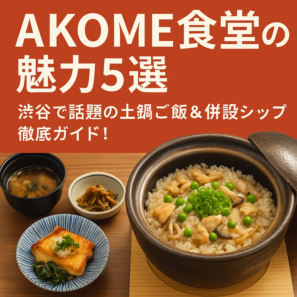 AKOME食堂の魅力5選｜渋谷で話題の土鍋ご飯＆併設ショップ徹底ガイド！